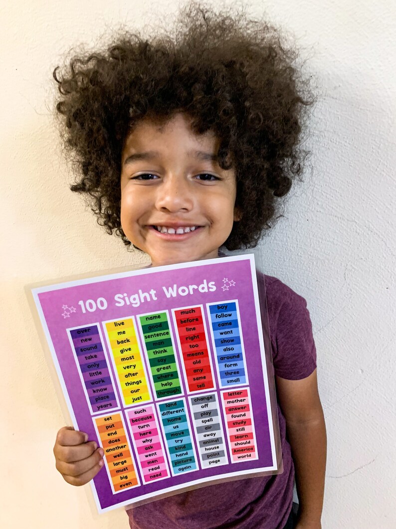 Fry's 2nd 100 Sight Words, Sight Words Chart, Sight Words for ...
