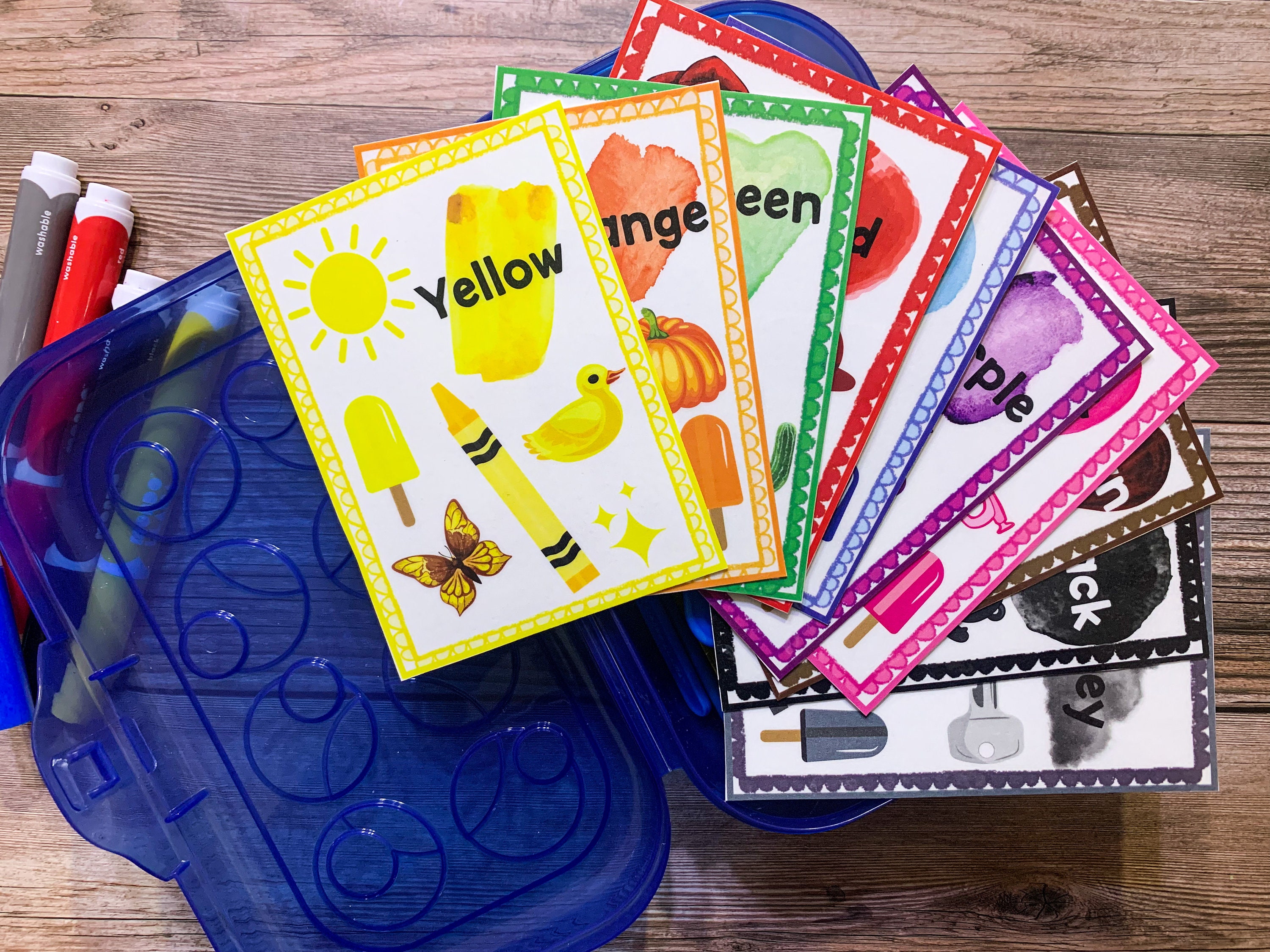 Tarjetas didácticas de colores gigantes, Tarjetas didácticas de colores ...