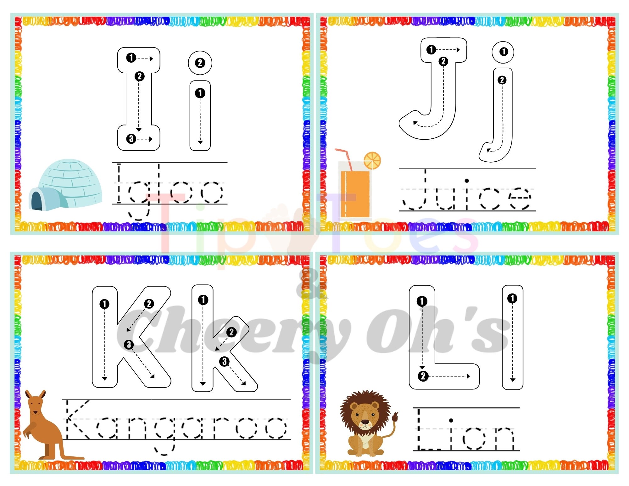 Alphabet Flashcards Handwriting Letter Tracing Preschool | Etsy