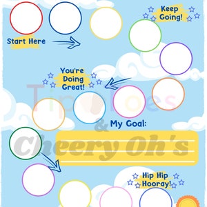 Kids Goal Chart, Homeschool Printable, Reward Chart for Kids, Goal ...