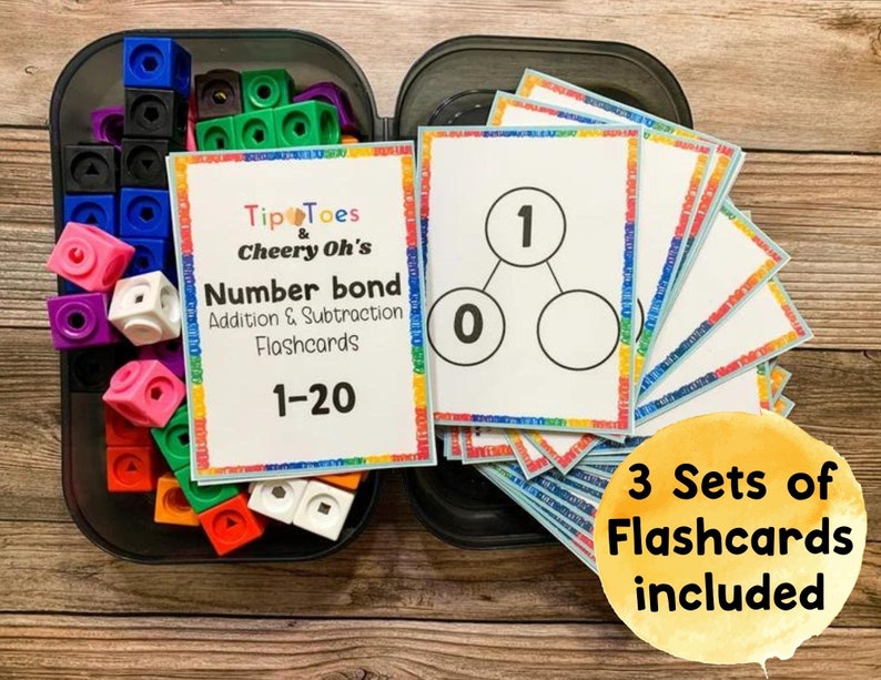 Number Bond Flashcards Number Bond Fact Families Math - Etsy