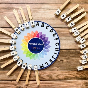 Alphabet Matching Wheel, Letter Matching Game, Homeschool Resource ...