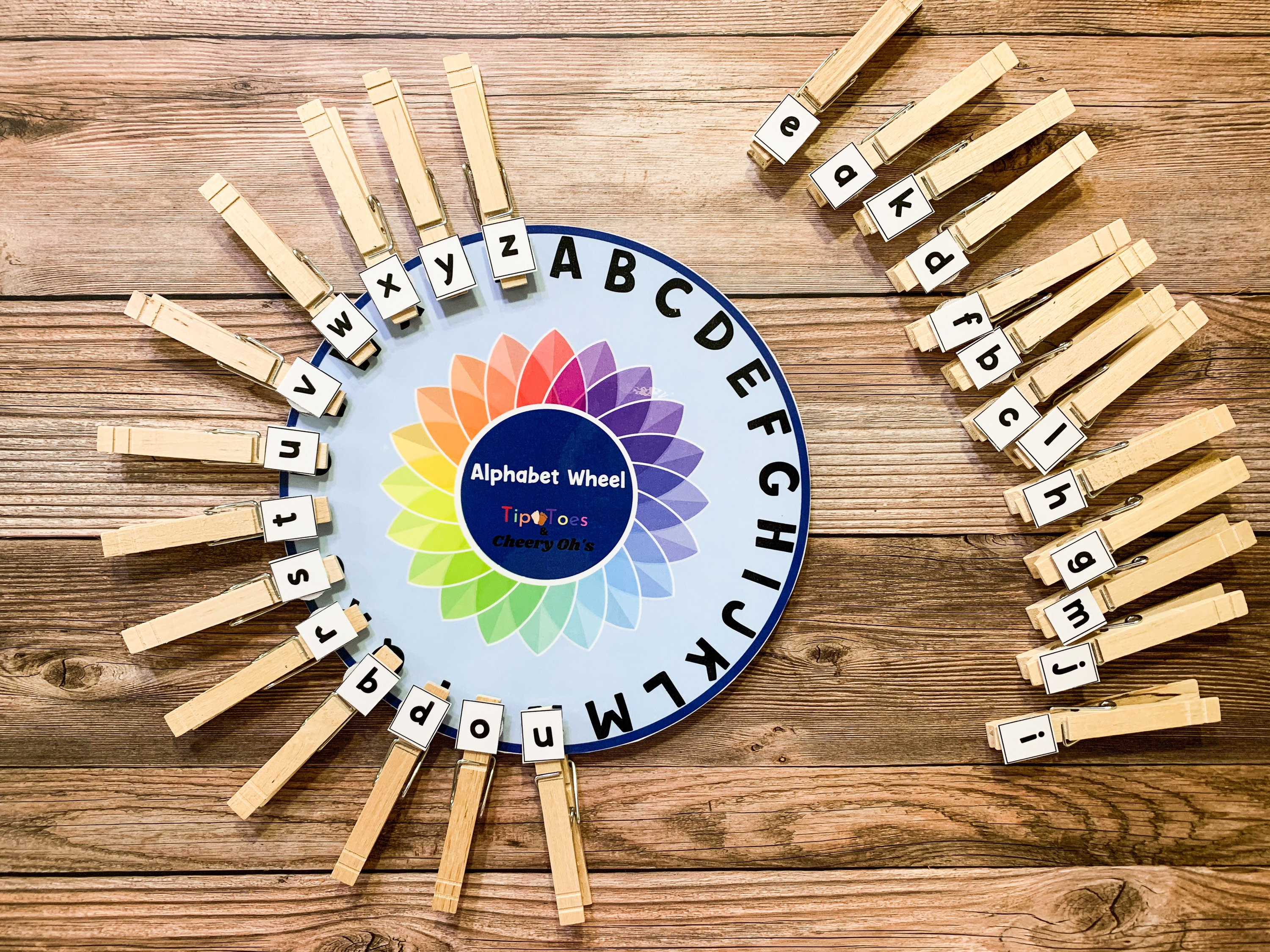 Alphabet Matching Wheel Letter Matching Game Homeschool | Etsy