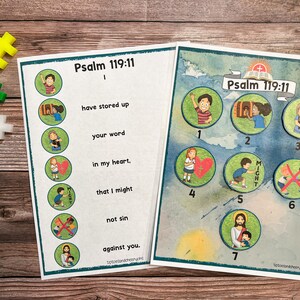 Psalm 119:11, Bible Activities for Kids, Devotional, Christian Activity ...