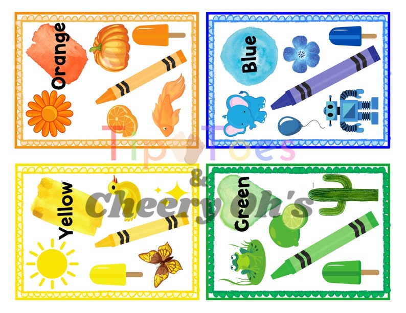 Jumbo Color Flashcards, Colors Flashcards for Kids, Preschool ...