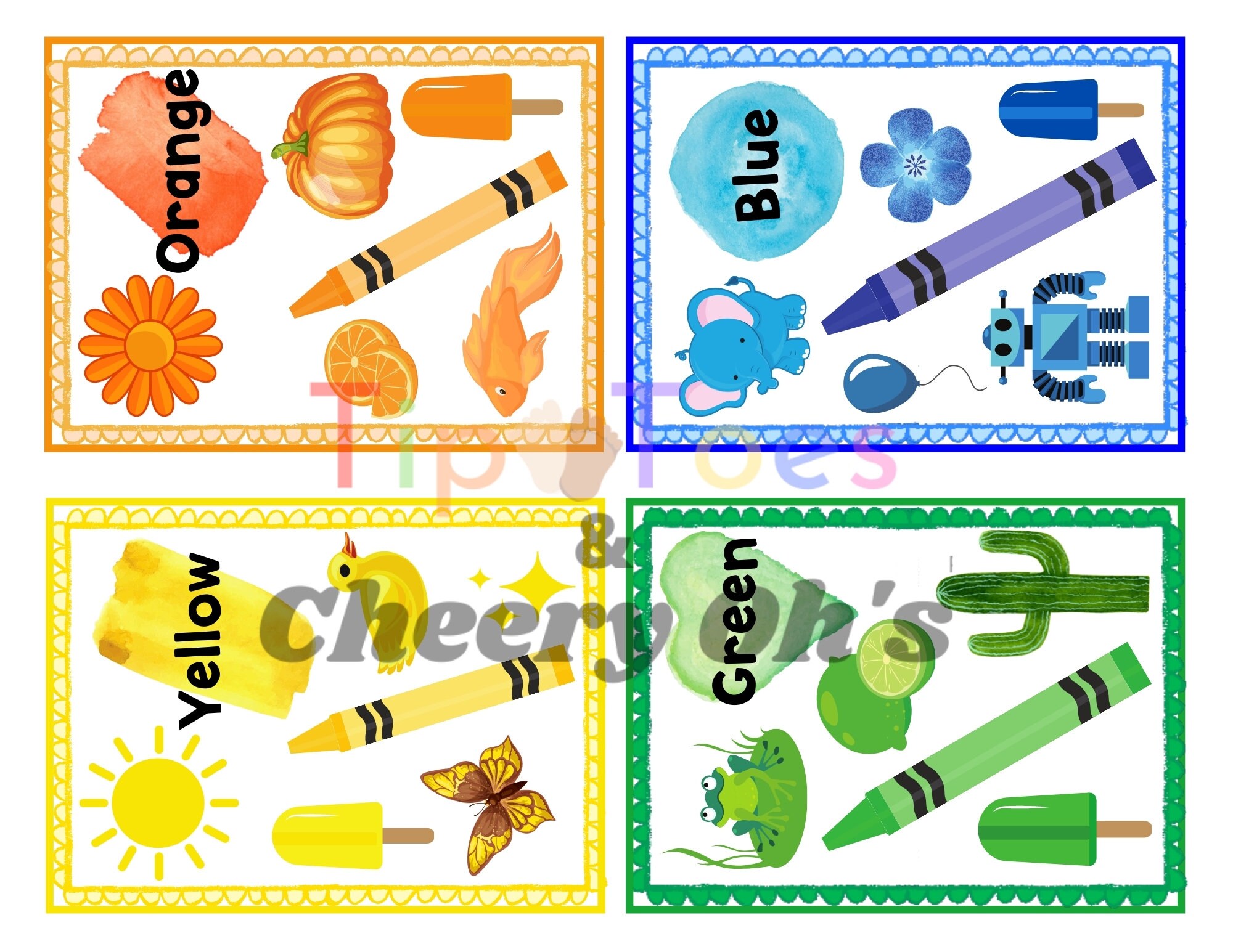 Tarjetas didácticas de colores gigantes, Tarjetas didácticas de colores ...