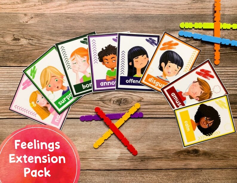 Kids Feelings Flashcards, Printable Flashcards, Montessori Learning ...