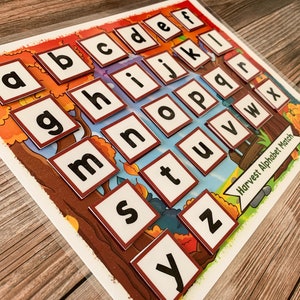 Printable Fall Alphabet Game, Beginning Sounds, Letter Recognition ...