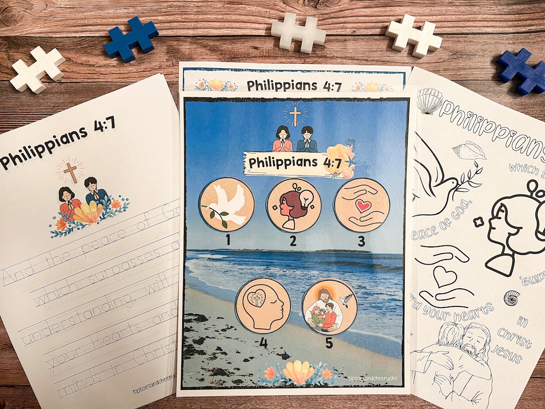 Philippians 4:7 for Kids, Bible Activities for Kids, Devotional ...