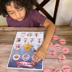 Names of Jesus, Christmas Activity, Homeschool Printable, Bible ...