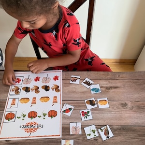 Pattern Matching Game, Kids Fall Patterns Activity, Fall Learning ...