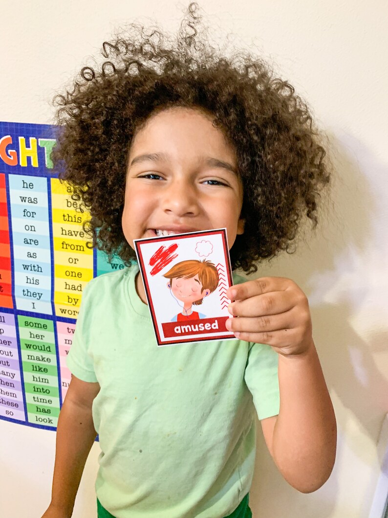 Kids Feelings Flashcards, Printable Flashcards, Montessori Learning ...