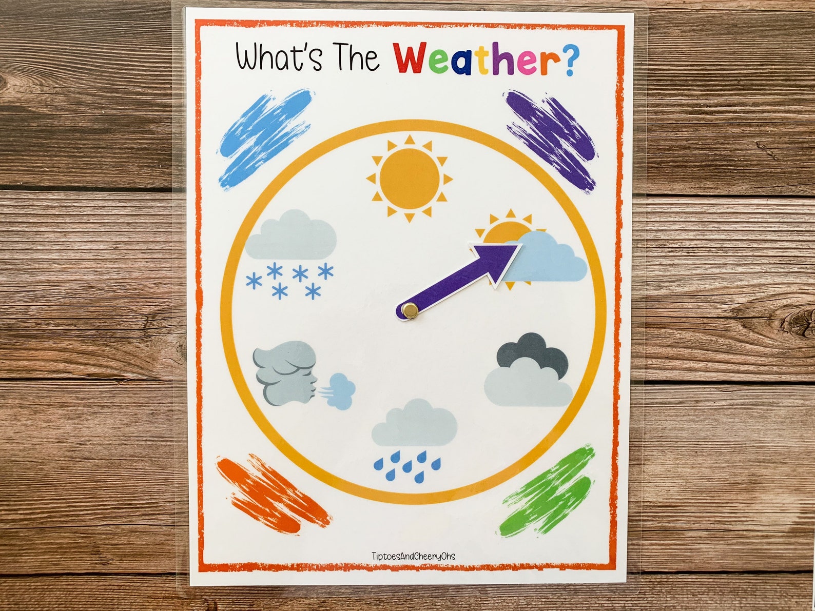 Kids Weather Montessori Weather Activity Kids Weather Chart - Etsy