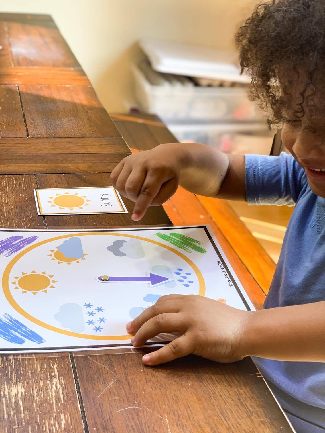 Kids Weather Montessori Weather Activity Kids Weather Chart | Etsy