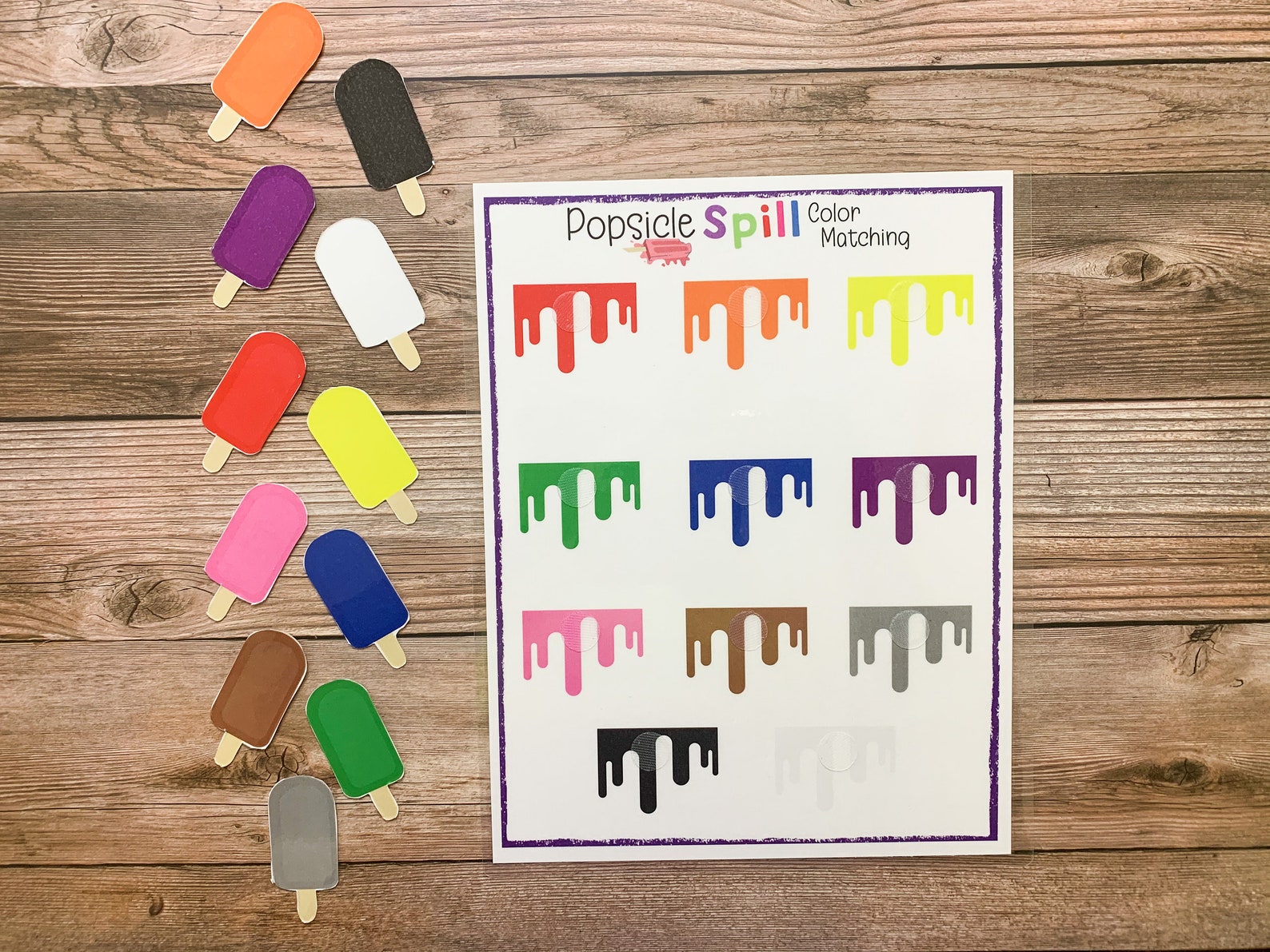 Color Matching Printable Busy Binder Colors for Kids Colors - Etsy