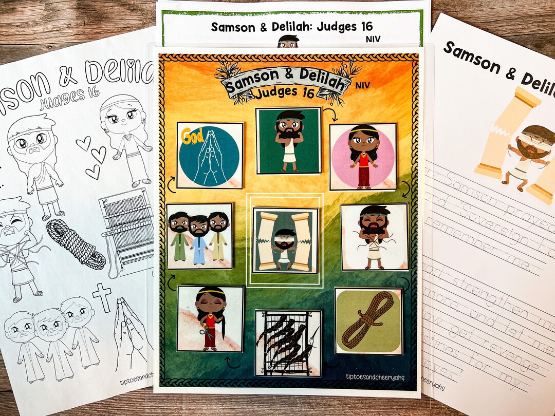 Samson and Delilah, Bible Activities, Sunday School, Homeschool ...
