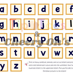 Printable Christmas Alphabet Game, Beginning Sounds, Letter Recognition ...