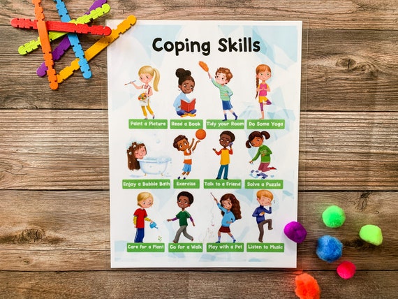 Coping Skills for Kids Calm Down Strategies Stress | Etsy