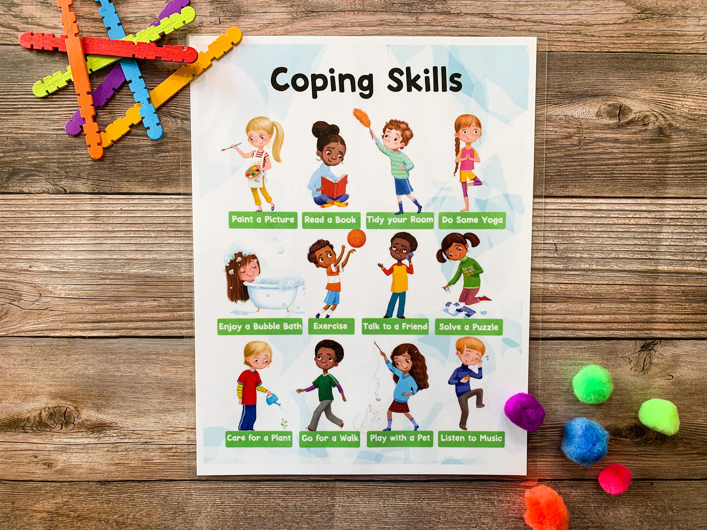 Coping Skills for Kids, Calm Down Strategies, Stress Management, Social ...