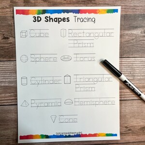 3D Shapes Matching, 3D Shape Activity, Geometric Shapes, 3D Shapes ...