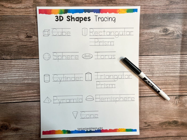 3D Shapes Matching, 3D Shape Activity, Geometric Shapes, 3D Shapes ...