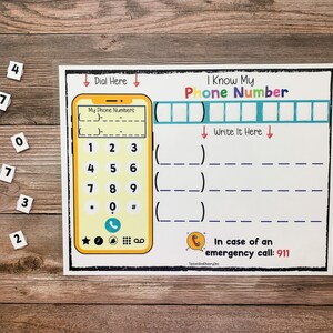 Learn My Phone Number Worksheet, Phone Number Practice, Phone Number ...