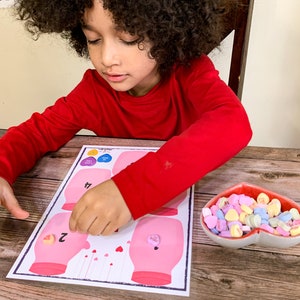 Kids Valentine's Day Activity, Valentine's Counting Game, Valentines ...