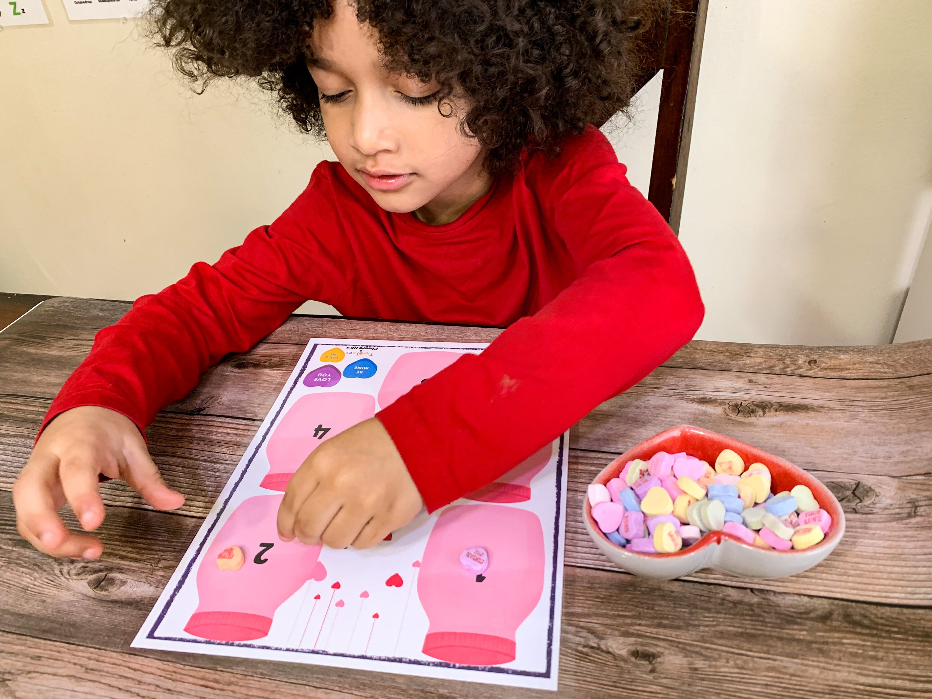 Kids Valentine's Day Activity, Valentine's Counting Game, Valentines ...