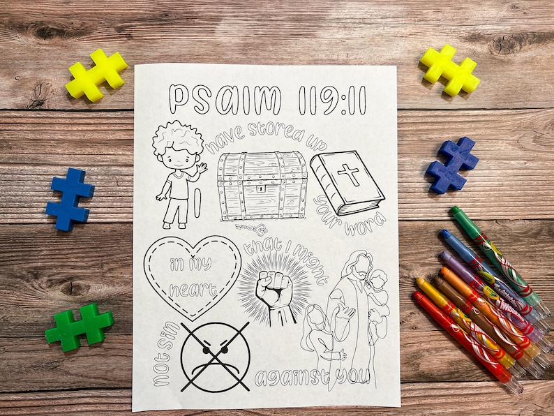 Psalm 119:11, Bible Activities for Kids, Devotional, Christian Activity ...