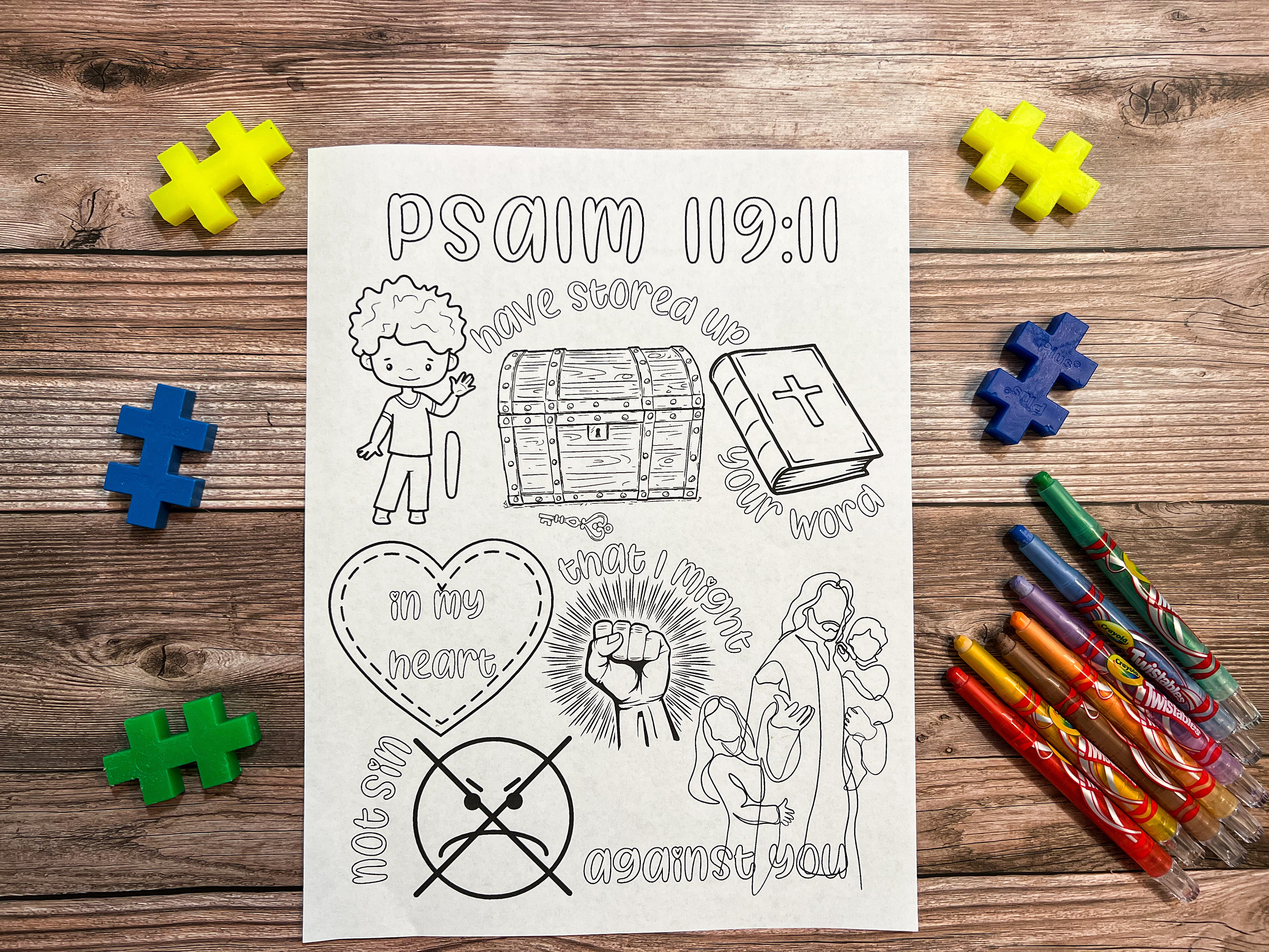 Psalm 119:11, Bible Activities for Kids, Devotional, Christian Activity ...