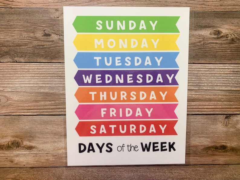 Days of the Week Printable, Morning Circle Time, Learn Days of the Week ...