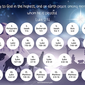 Christmas Advent Calendar for Kids, Bible Activity, Countdown to ...
