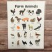 Farm Animals Poster Preschool Homeschool Animals on the - Etsy Canada