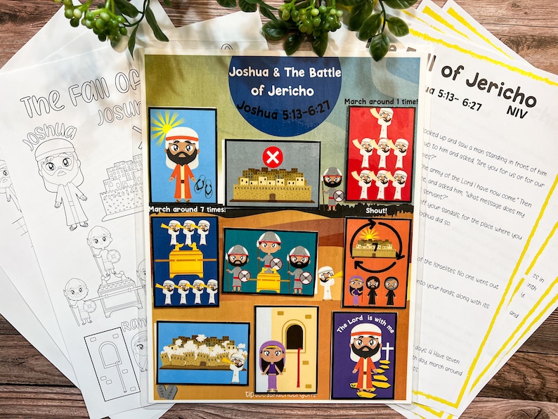 The Battle of Jericho, Bible Activity, Homeschool Printable, Christian ...