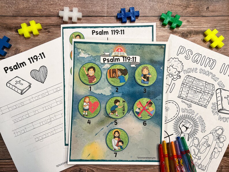 Psalm 119:11, Bible Activities for Kids, Devotional, Christian Activity ...