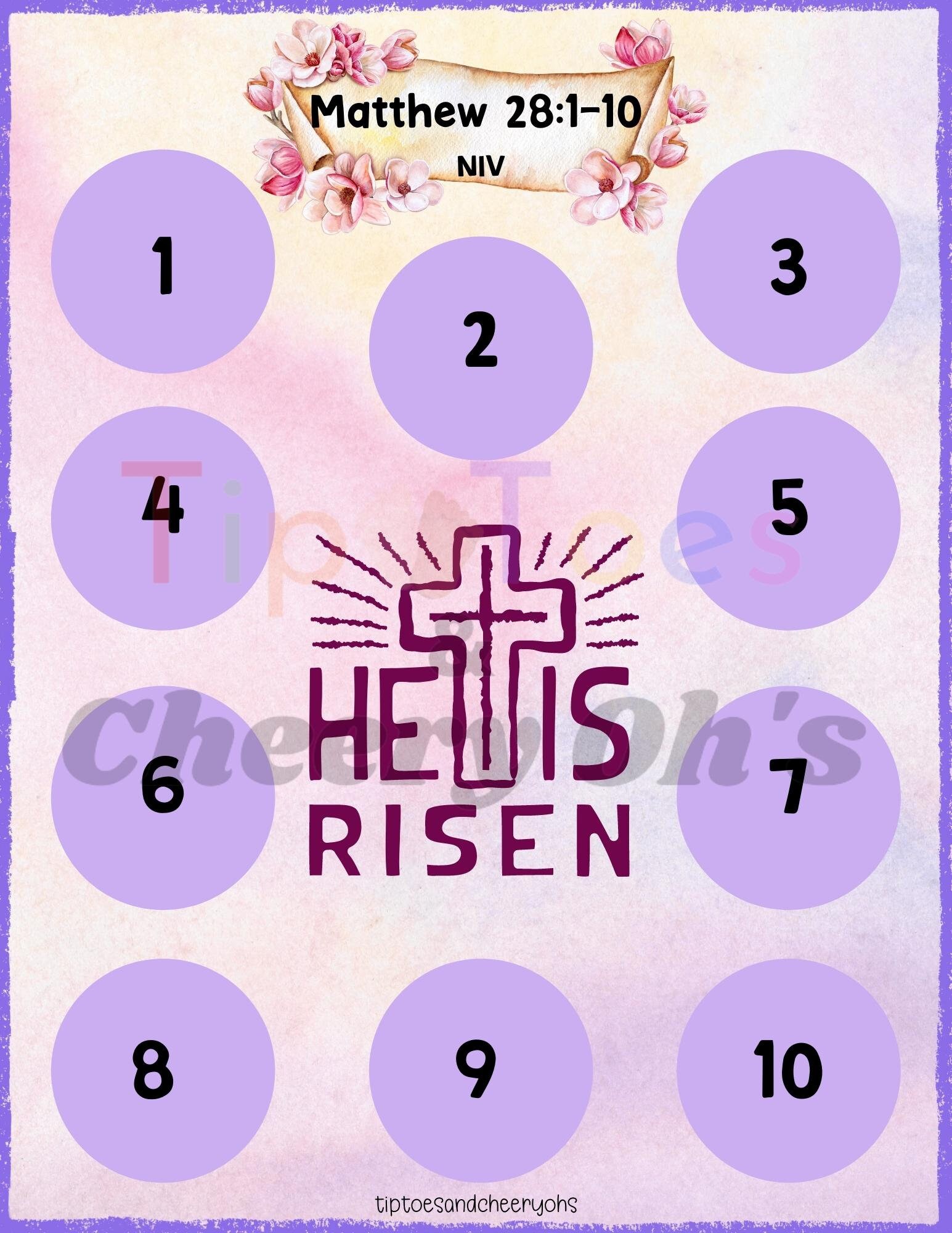 He is Risen, Bible Activity, Homeschool Printable, Bible Verse, Easter ...