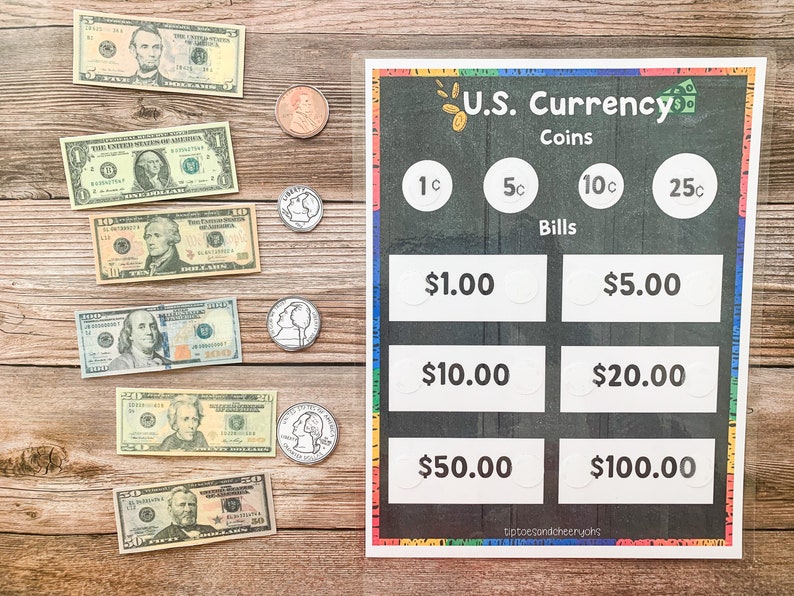 Kids Money Activity Homeschool Printable United States - Etsy