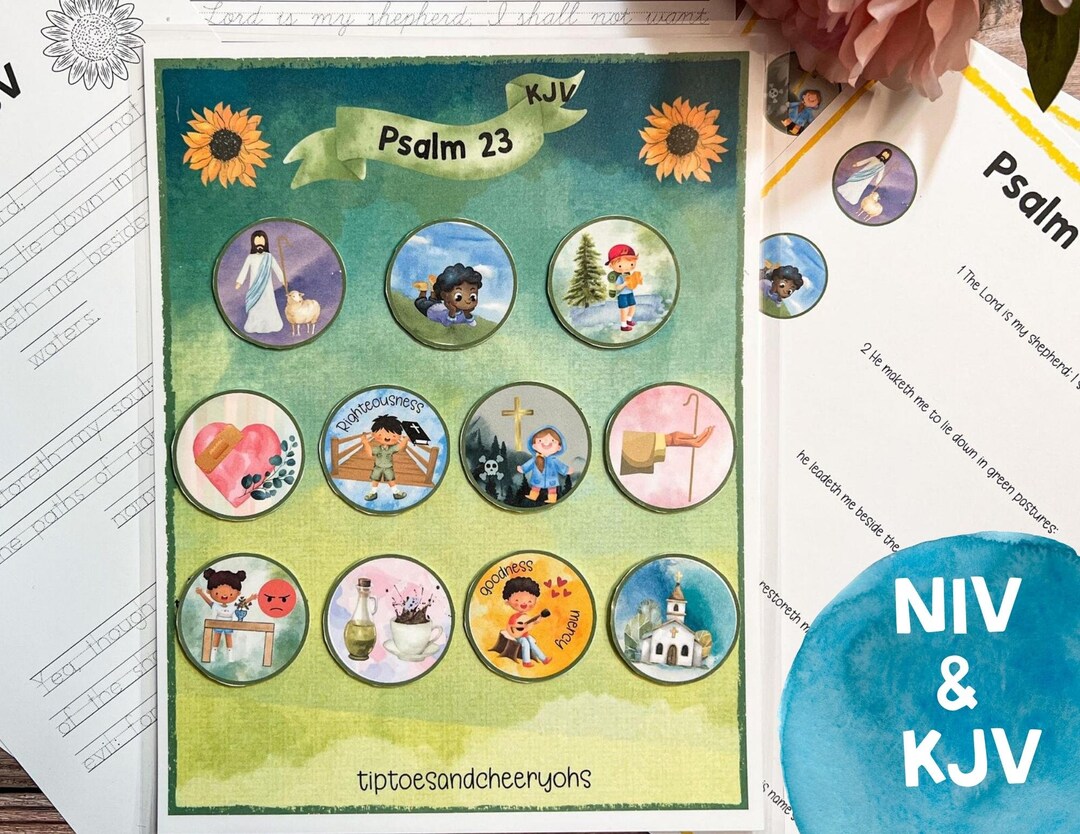 Psalm 23, Bible Study Printable, Homeschool Printable, Bible Verse ...