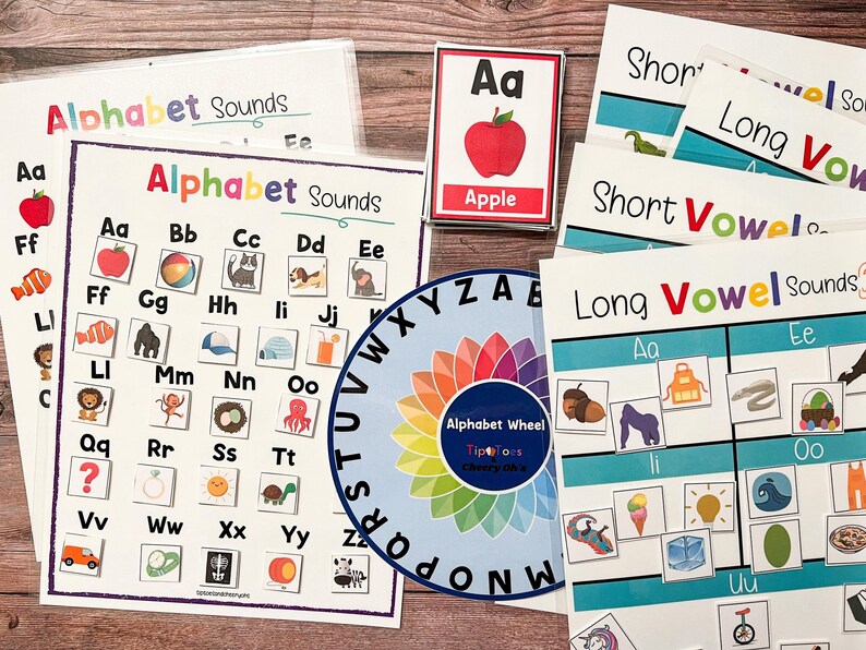 Alphabet Busy Binder Alphabet Flashcards Beginning Sounds - Etsy