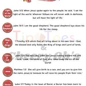 Names of Jesus, Christmas Activity, Homeschool Printable, Bible ...