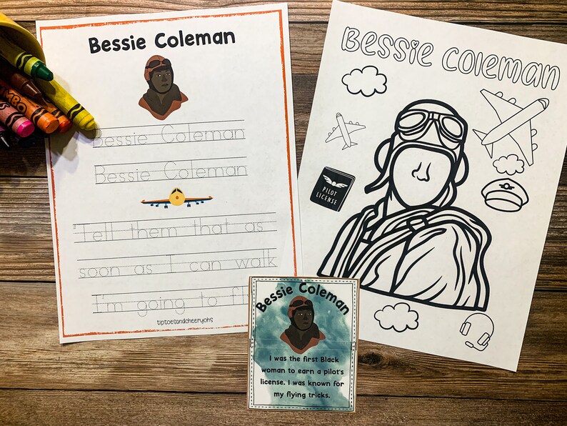 Black History Activities for Kids, Black History Month, Bessie Coleman ...