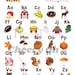 Fall Alphabet Chart, Letter Sounds, Fall Learning Poster, Alphabet ...