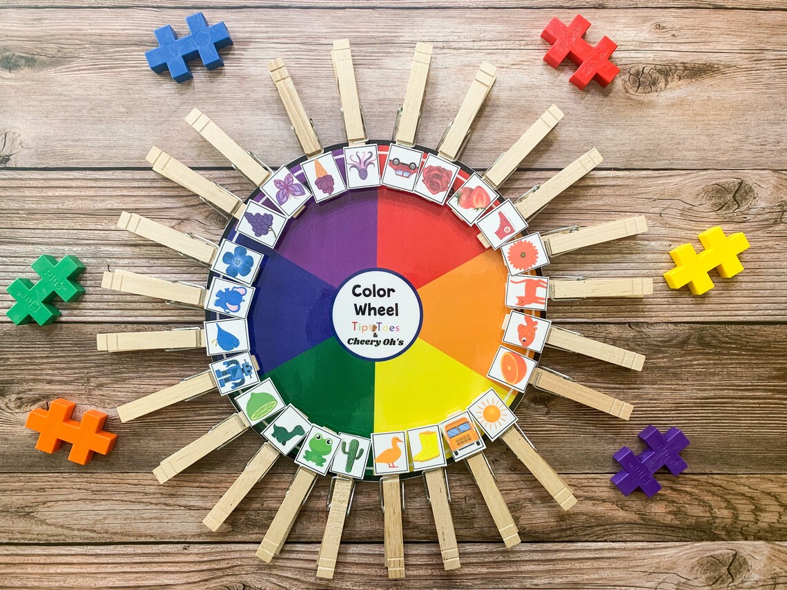Color Matching Wheel Homeschool Preschool Kindergarten - Etsy