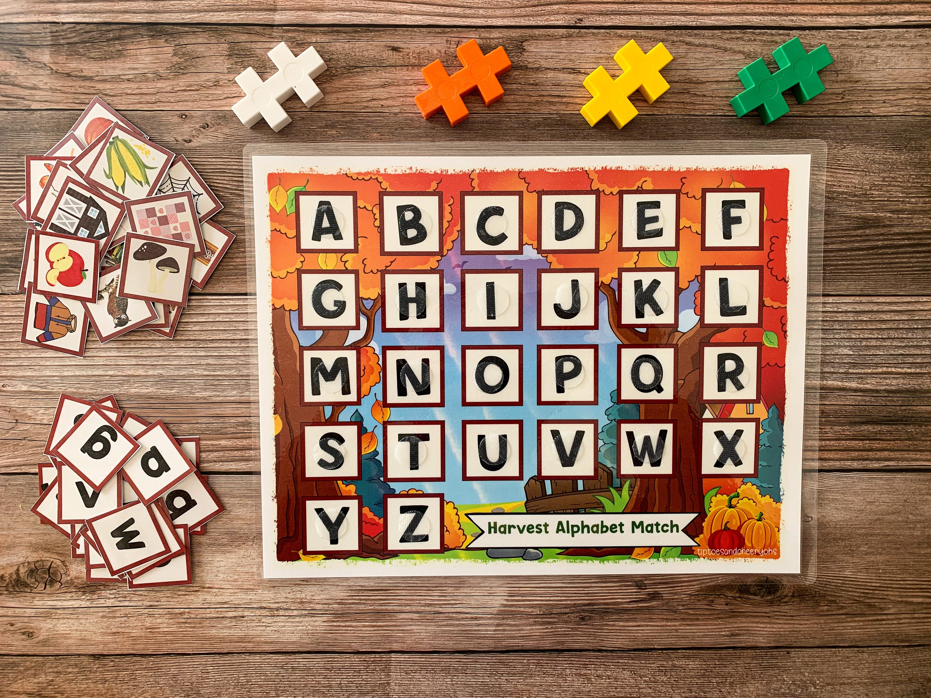 Printable Fall Alphabet Game, Beginning Sounds, Letter Recognition ...