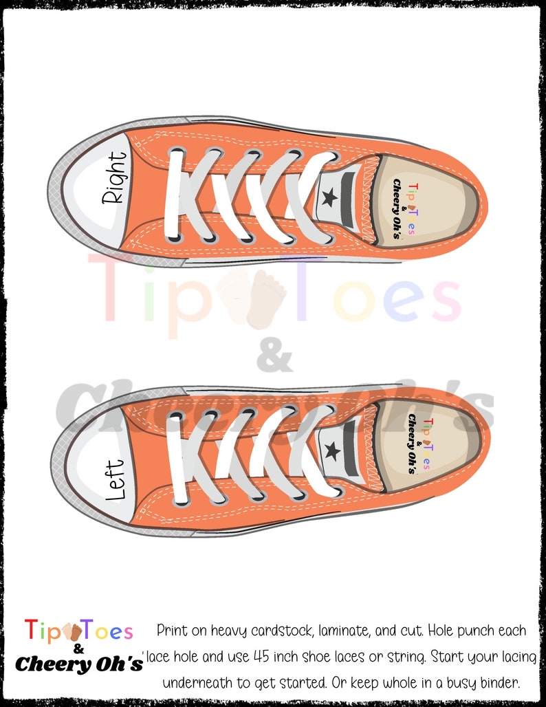 Shoe Lacing Cards Printable Shoe Tying Practice - Etsy