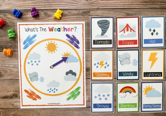 Kids Weather Montessori Weather Activity Kids Weather Chart - Etsy