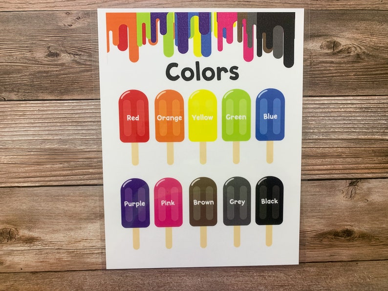 Colors Chart, Popsicles, Learn Colors, Color Chart Printable, Learning ...