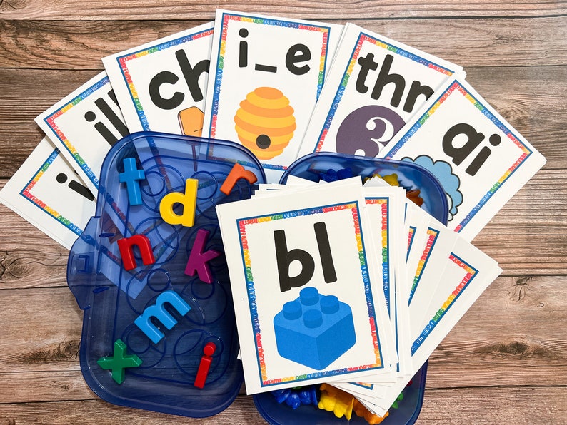 Phonics Flashcards, CVC Words, Word Families, Learn to Read, Consonant ...