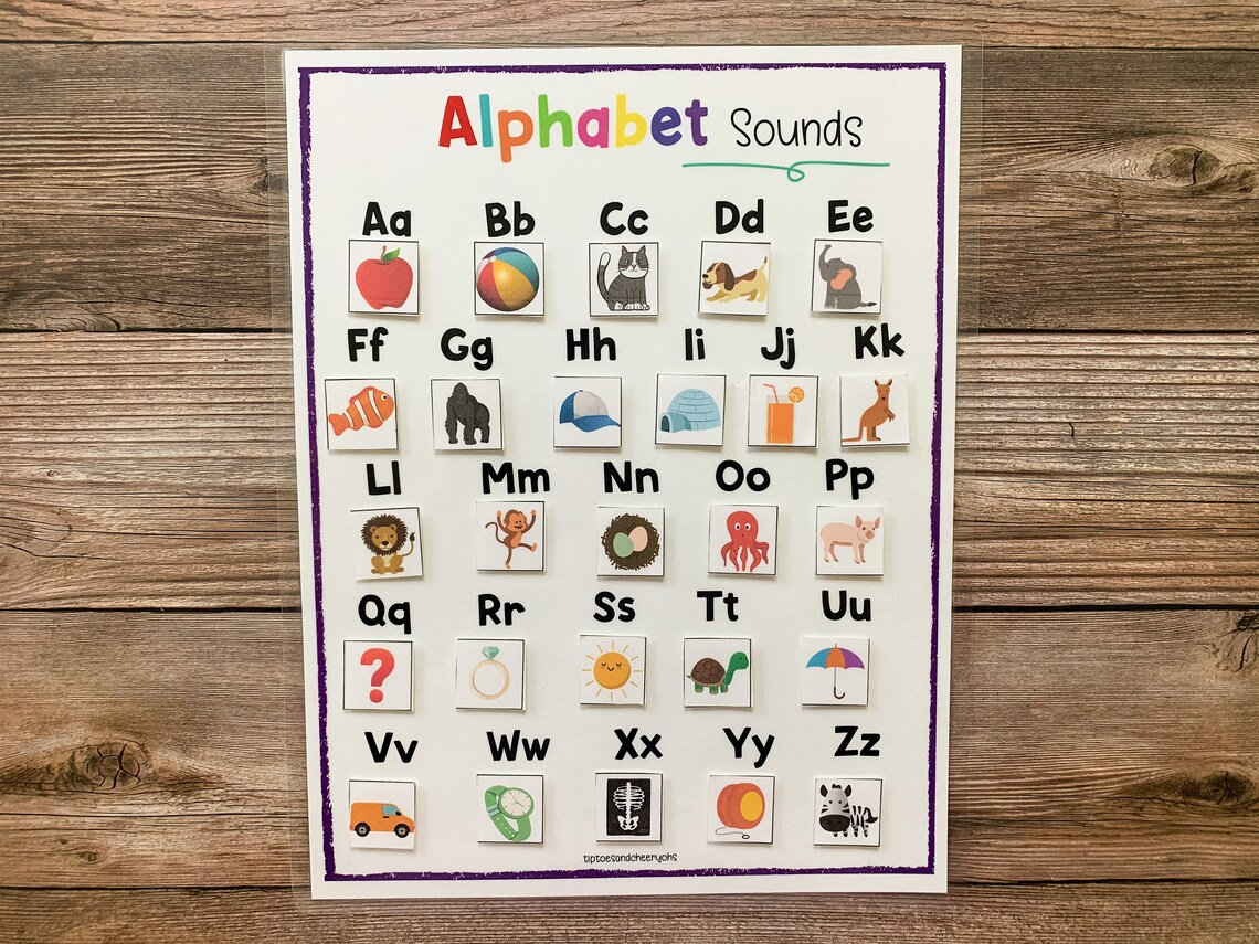 Alphabet Busy Binder Alphabet Flashcards Beginning Sounds - Etsy