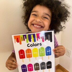 Colors Chart, Popsicles, Learn Colors, Color Chart Printable, Learning ...